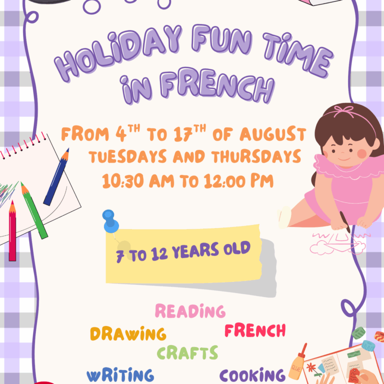 Holiday Funtime in French | Workshop – Alliance Française de Colombo
